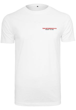 Mister Tee Herren T-Shirt Notorious Big Ready to Die Tracklist Tee White M