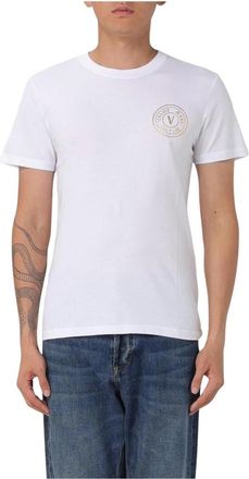 Versace Jeans Couture Homme, Tops, Blanc, Taille: XS Logo Tee