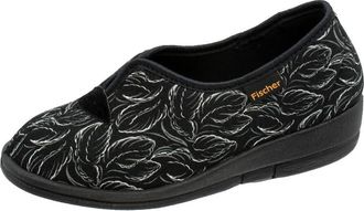 Fischer Markenschuh Damen Pantoffeln, Frauen Hausschuhe,drinnen,Indoor,daheim,zuhause,bequem,Womens,Woman,Lady,Ladies,Schwarzbunt,37 EU / 4.5 UK