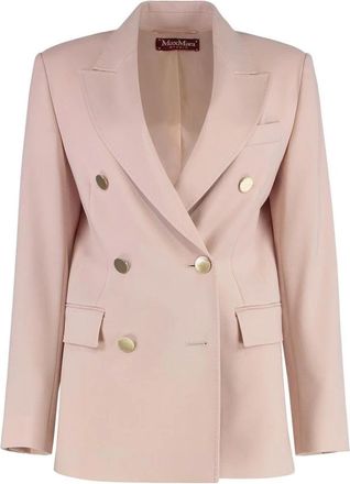 Max Mara Femme, Vestes, Rose, Taille: 42 FR Blazer Crois&eacute;