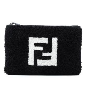 Fendi Pre-owned Shearling Clutch - - Pre-owned - Damen - Schwarzk - ONE SIZE