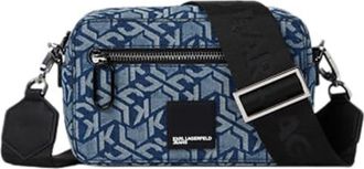 Karl Lagerfeld Karl Lagerfeld Jeans, Femme, Box Logo Soft Cb Mono Imprimé All Over, Bleu, One size