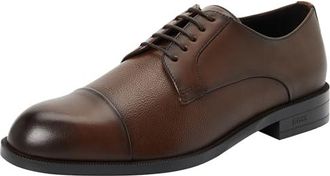 BOSS Homme Tayil_derb_tcbugr Derby Shoes, Marron foncé, 43.5 EU
