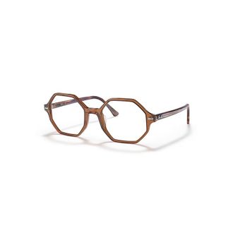 Ray-Ban Britt Optics Havana Violett Gestreift Fassung Klar Glas Polarisiert 52-20