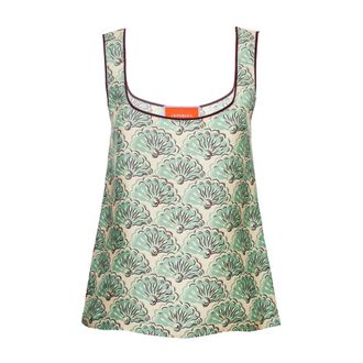La DoubleJ Silk Twirl Top - - Tops - Damen - Gr&uuml;n - XL