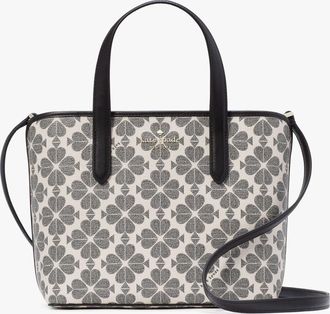 Kate Spade New York Tote Bag Mit Charakteristischem Pik-Bl&uuml;tenmuster, Extraklein