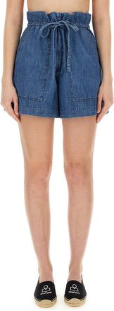 Isabel Marant Ipolyte Denim Shorts - Blue