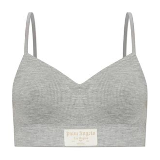 Palm Angels Femme, Sous-v&ecirc;tements, Gris, Taille: 44 FR Logo Bra