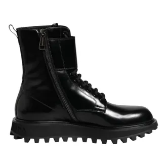 Dolce & Gabbana Mid Calf Boots - - Shoes - Herren - Schwarzk - 42 EU