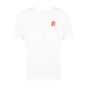 Diesel Homme, Tops, Blanc, Taille: L T-shirt classique à col rond imprimé