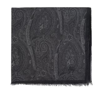 Etro Schal aus Modal-Kaschmir-Gemisch mit Paisley-Print - - Accessories - Herren - Grau - ONE SIZE