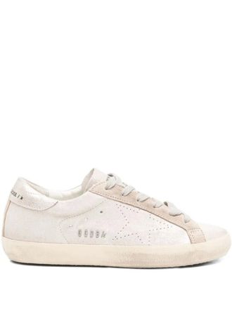 Golden Goose Low-Top Sneaker - Low-Top Sneakers With Silver-Tone Finish - Gr. 35 (EU) - in Beige - f&uuml;r Damen