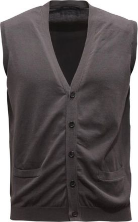 Roberto Collina Homme, Vestes, Gris, Taille: S O7261 Cotton Waistcoat