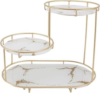 Trade Shop Trade Shop - SCAFFALE PER TRUCCO PER COSMETICI PROFUMI CURA DELLA PELLE ELEGANTE MODERNO DUE COLORI - Wei&szlig;