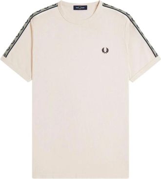 Fred Perry Homme, Tops, Beige, Taille: S Ringer T-Shirt