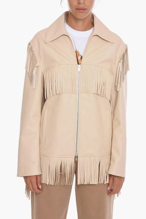 Stella McCartney Faux-leather ALTERMART Jacket with Fringe Stella McCartney