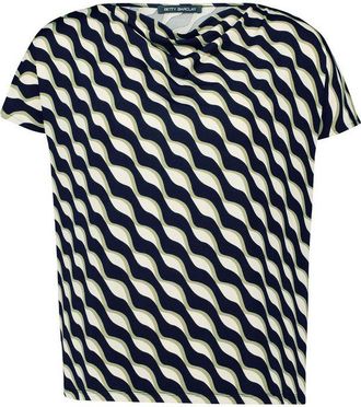 Betty Barclay Kurzarmshirt Damen mit Wasserfallausschnitt (1-tlg)