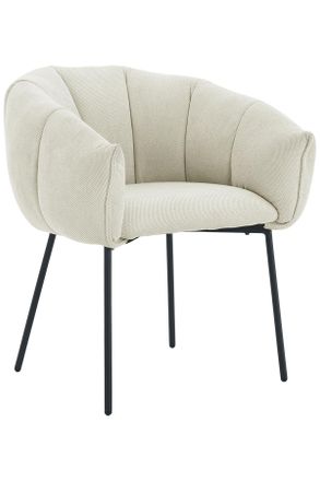 CARRYHOME Armlehnstuhl, Schwarz, Beige, Metall, Textil, Rundrohr, 66x78x72 cm, Stoffauswahl, Esszimmer, St&uuml;hle, Esszimmerst&uuml;hle, Armlehnenst&uuml;hle