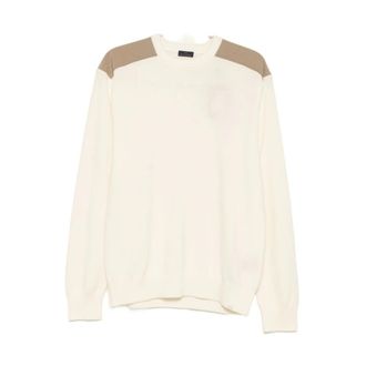 Paul & Shark Soft Cool Touch Woll-Rundhals-Pullover - - Knitwear - Herren - Beige - L