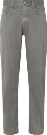 Ermenegildo Zegna Homme, Pantalons, Gris, Taille: W34 Pantalon Roccia en lin/coton