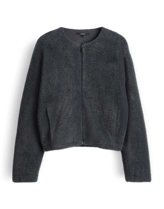 someday Damen Sweatshirt | UMAYAN Regular Blouson mit Flauschiger Oberfl&auml;che Silver Moon, 40