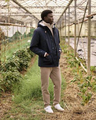 Faguo Parka imperm&eacute;able bleu marine