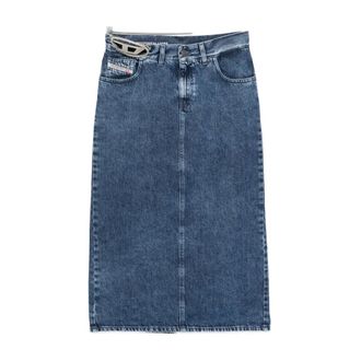 Diesel Femme, Jupes, Bleu, Taille: W27 Denim Midi Skirt