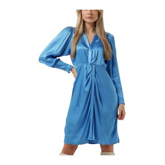 Co'Couture Harvey Drape Kleid - - Dresses - Damen - Blau - XS