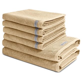 ROSS 6 teiliges Frottier-Set - Selection Bio-Baumwolle (4 X Handtuch 2 X Duschtuch im Set) - 540 g/m2 - Baumwolle - Frottee - saugstark - weich und flausch