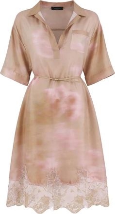 Fabiana Filippi Femme, Robes, Multicolore, Taille: 36 FR Robe-chemise &agrave; ourlet en dentelle