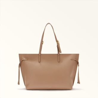 Furla Ava Tote-bag L Toffee Braun Doppeltes Pebble Kalbsleder Damen