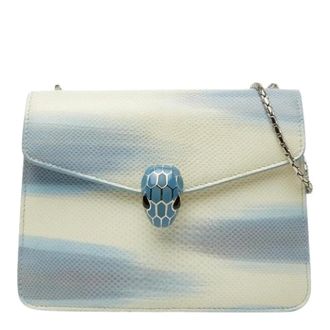 Bulgari Sac bandouli&egrave;re Pre-owned Serpenti Forever en cuir - Femme - Pre-owned - Bleu - Taille: ONE Size