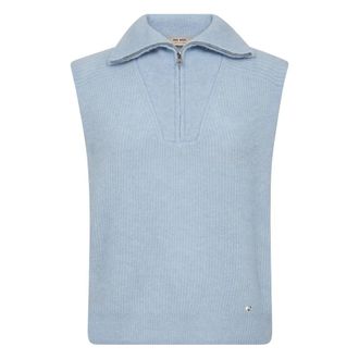 Mos Mosh Thora Highneck SL Strick - - Knitwear - Damen - Blau - L