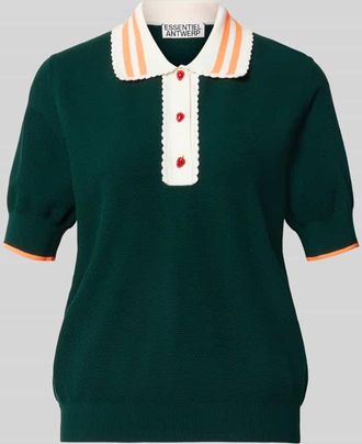 Essentiel Relaxed Fit Poloshirt aus Viskose-Mix Modell KONTRAST