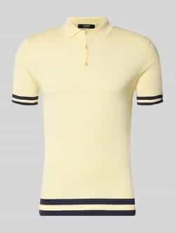 Guess Slim Fit Poloshirt aus Lyocell-Seide-Mix