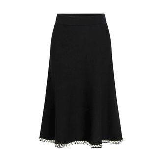 Karl Lagerfeld Line Pearl Strickrock - - Skirts - Damen - Schwarzk - L
