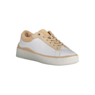 Tommy Hilfiger Leather and Polyester Colorblock Sneaker - White