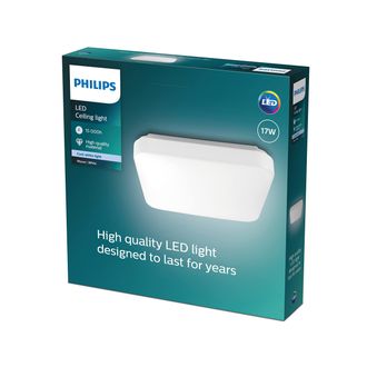 Philips myLiving Mauve LED Deckenleuchte (17 W), LED Leuchte mit kaltwei&szlig;em Licht, energiesparende Raumbeleuchtung mit EyeComfort, wei&szlig;