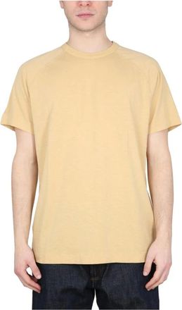 Ymc You Must Create Homme, Tops, Beige, Taille: S Cotton Jersey T-Shirt