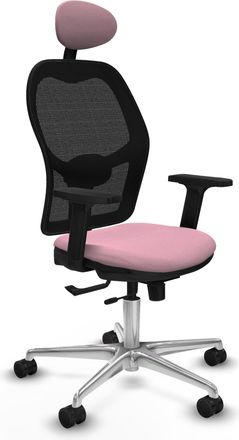 Piqueras y Crespo B&uuml;rostuhl Rosa Jorquera mit 2D-Armen, h&ouml;henverstellbarer Lendenwirbelst&uuml;tze und festem Kopfteil, ausgestattet mit Syncro/Traslack und injiziertem Scha