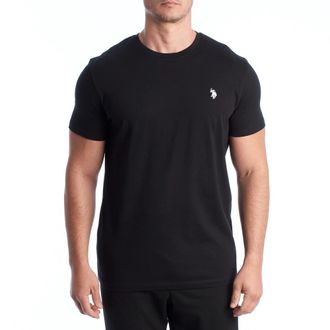 U.S.Polo Association Crew Neck Baumwoll-T-Shirt - - Tops - Herren - Schwarzk - XL