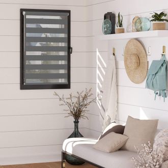 Mad&eacute;co Rollo f&uuml;r Tag und Nacht, ohne Bohren, H&ouml;he 250 cm, Anthrazitgrau - L 45 x H 250 cm