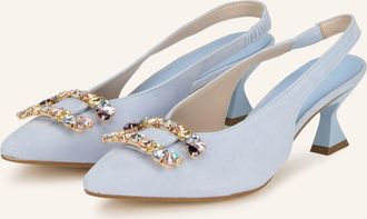 Darling Harbour Darling Harbour Slingpumps Mit Schmucksteinen blau