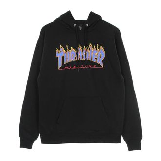 Thrasher Flame Hood Sweatshirt Schwarz/Blau - - Sweatshirts & Hoodies - Herren - Schwarzk - S