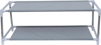 NUOBESTY Metall Schuhregal Doppellagig Platzsparend Stabiler Schuhst&auml;nder f&uuml;r Schlafzimmer und Flur f&uuml;r Studentenwohnheim und Kleine R&auml;ume