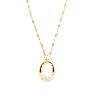 Aur&eacute;lie Bidermann Collier Diana en laiton et plaqu&eacute; or