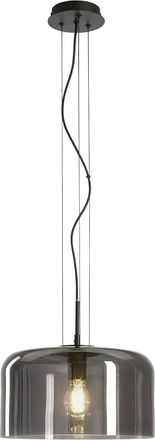 Casa Nova casa NOVA Pendelleuchte - Schwarz - Rauchglas - Metall - 35 x 180 cm - 1-flammig