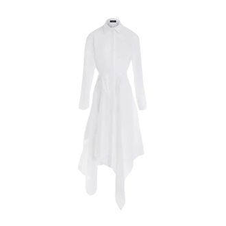 MUGLER Wei&szlig;e Popeline-Hemd-Kleid - - Dresses - Damen - Wei&szlig; - S
