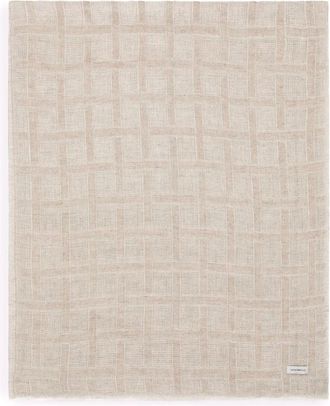 Emporio Armani Femme, Accessoires, Beige, Taille: ONE Size Brushed Linen Scarf with Lurex