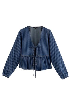 Next Langarmbluse Button-down-Bluse aus 100 % Baumwolle mit Kragen (1-tlg)
